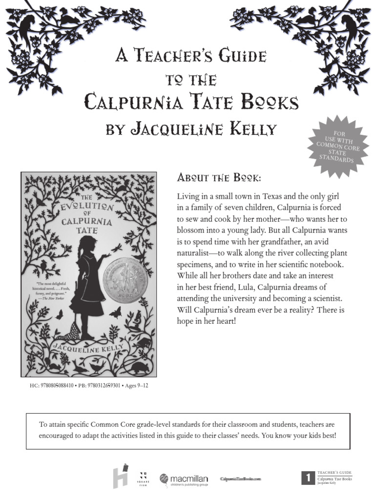 Teachers Guide For The Evolution of Calpurnia Tate | PDF | Veterinary ...