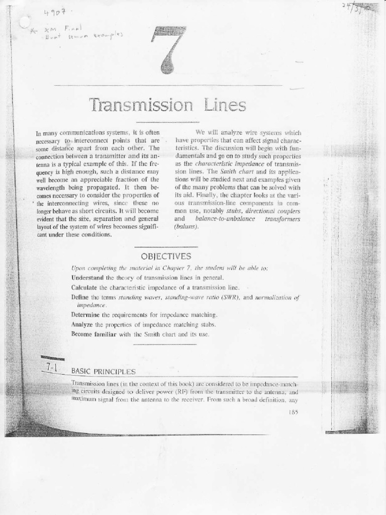 b7 Transmission Lines 2 - Comm Theorem | PDF | Electronic Circuits ...