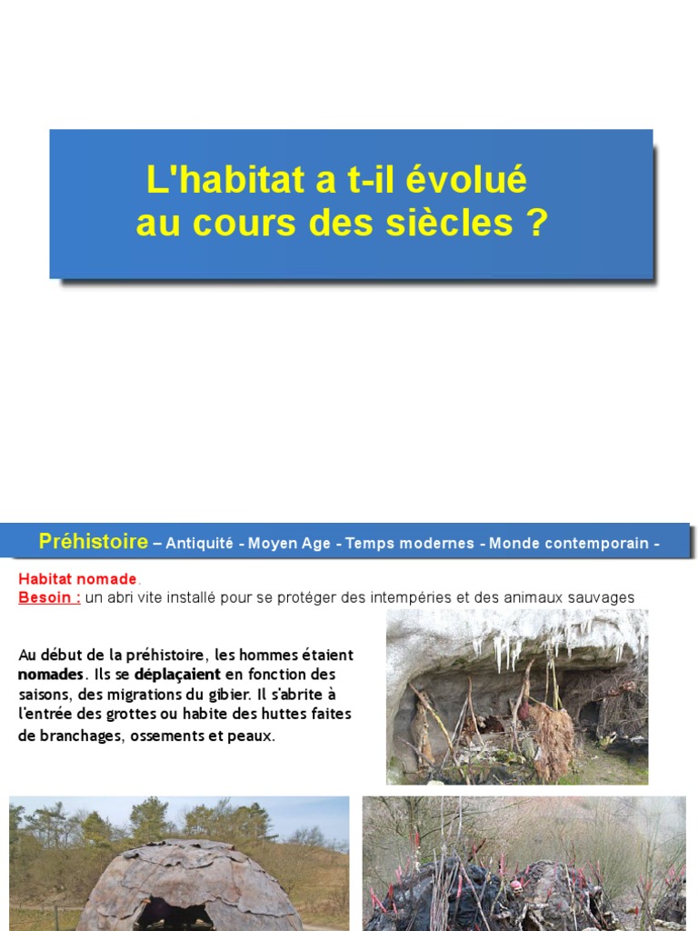 Évolution de l'Habitat à Travers les Âges | PDF | Conception ...