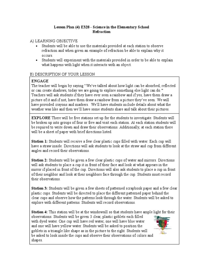 Exploring Light Refraction in Class | PDF | Refraction | Rainbow