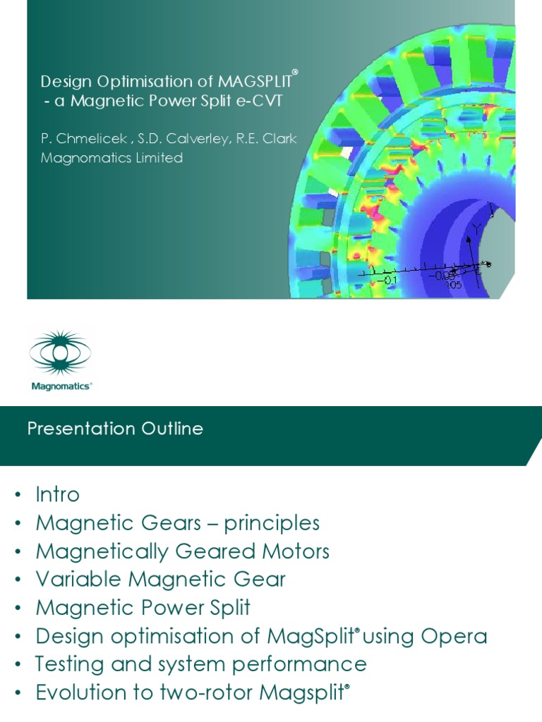 4 Clark Magnomatics OperaEUGM2014 | PDF | Electric Motor | Transmission ...