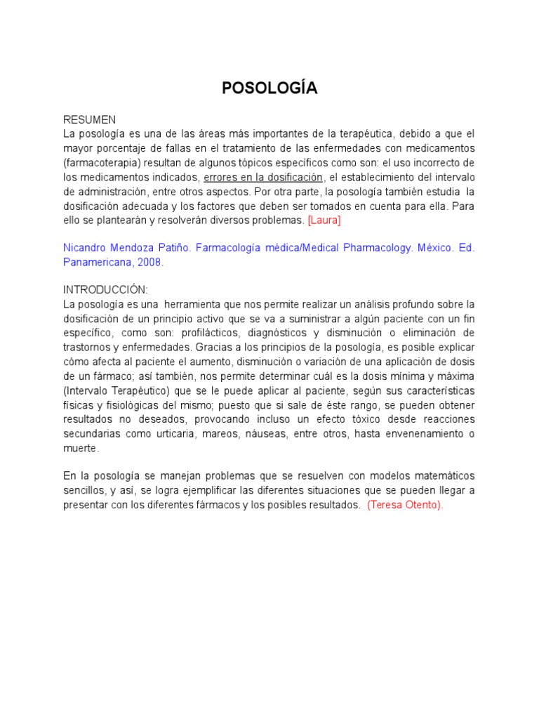 Una introducción completa a la posología: estableciendo dosis seguras y ...