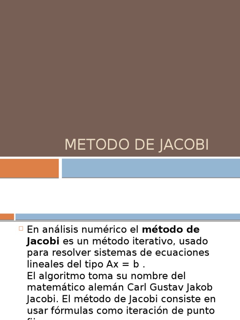 Metodo de Jacobi | PDF