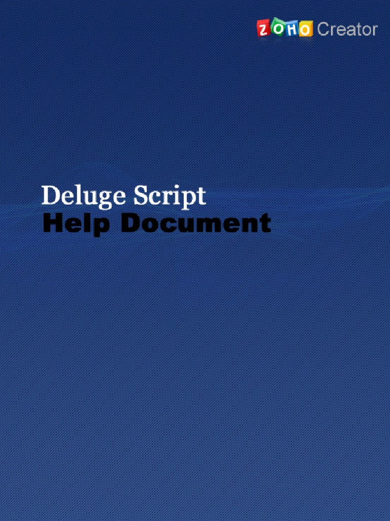 Zoho Creator Deluge Script Help Document | PDF Zoho Creator Deluge Script Help Document | PDF