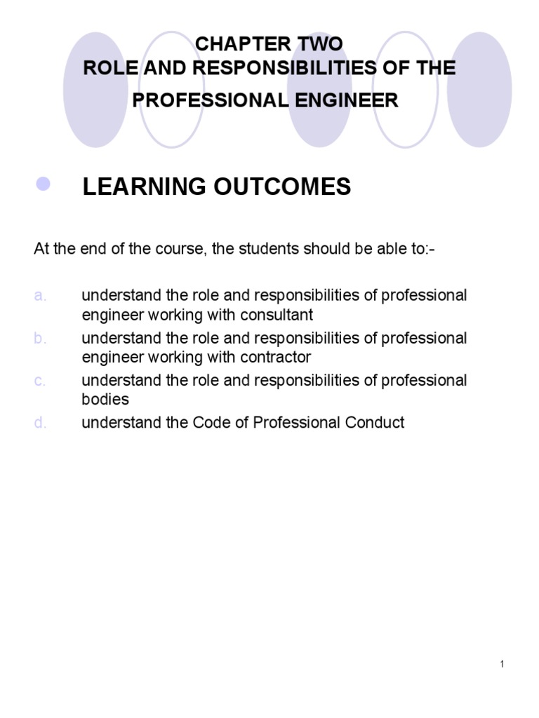 Role of Engineering Professional Engineer | Download Free PDF | General ...