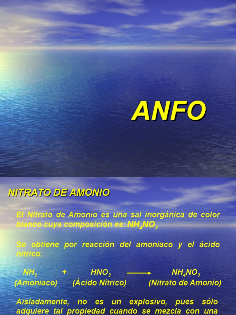 Anfo | PDF | Material explosivo | Combustión