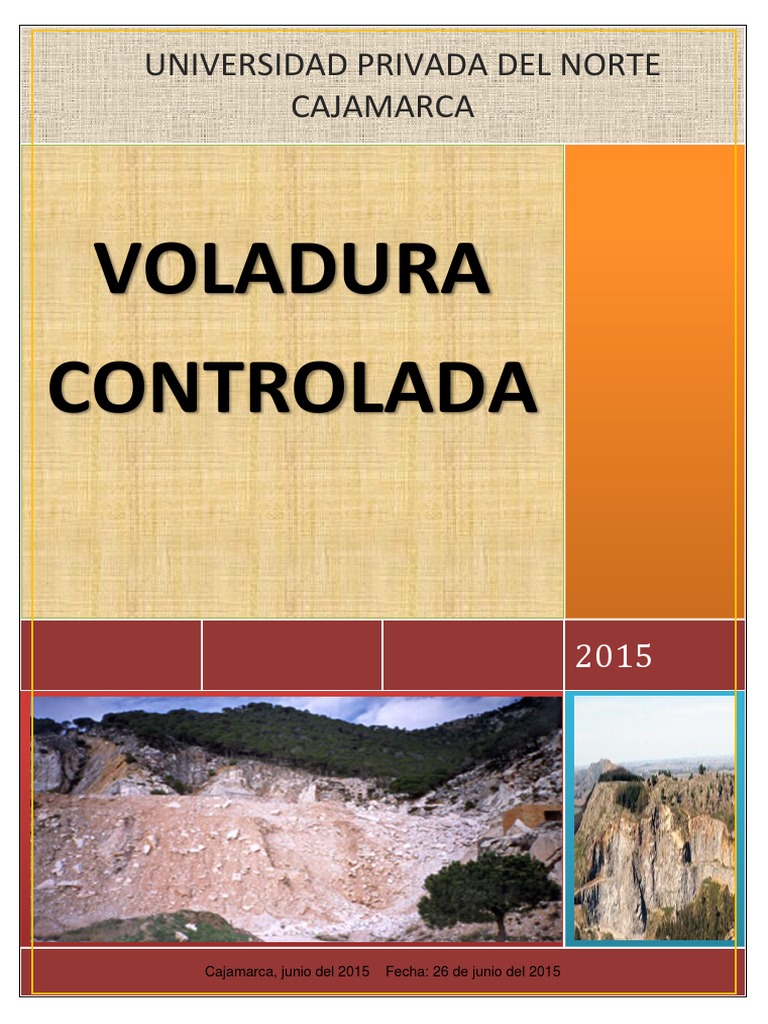 voladura controlada.pdf | Perforar | Material explosivo