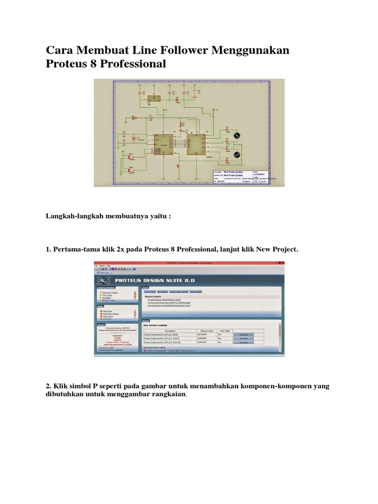 Cara Membuat Line Follower Menggunakan Proteus 8 Professional | PDF