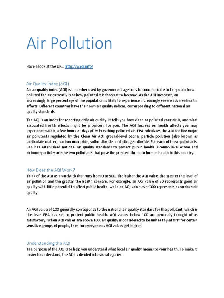 Air Pollution | Air Pollution | Pollution | Free 30-day Trial | Scribd