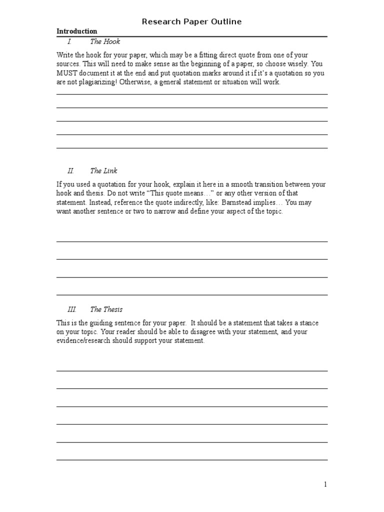 8th Grade Research Paper Outline | PDF | Thesis | Paragraph