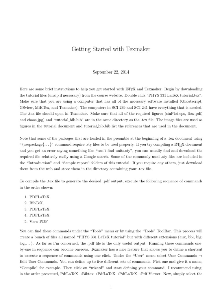 Texmaker Guide for Physics Students | PDF | Te X | Computer File