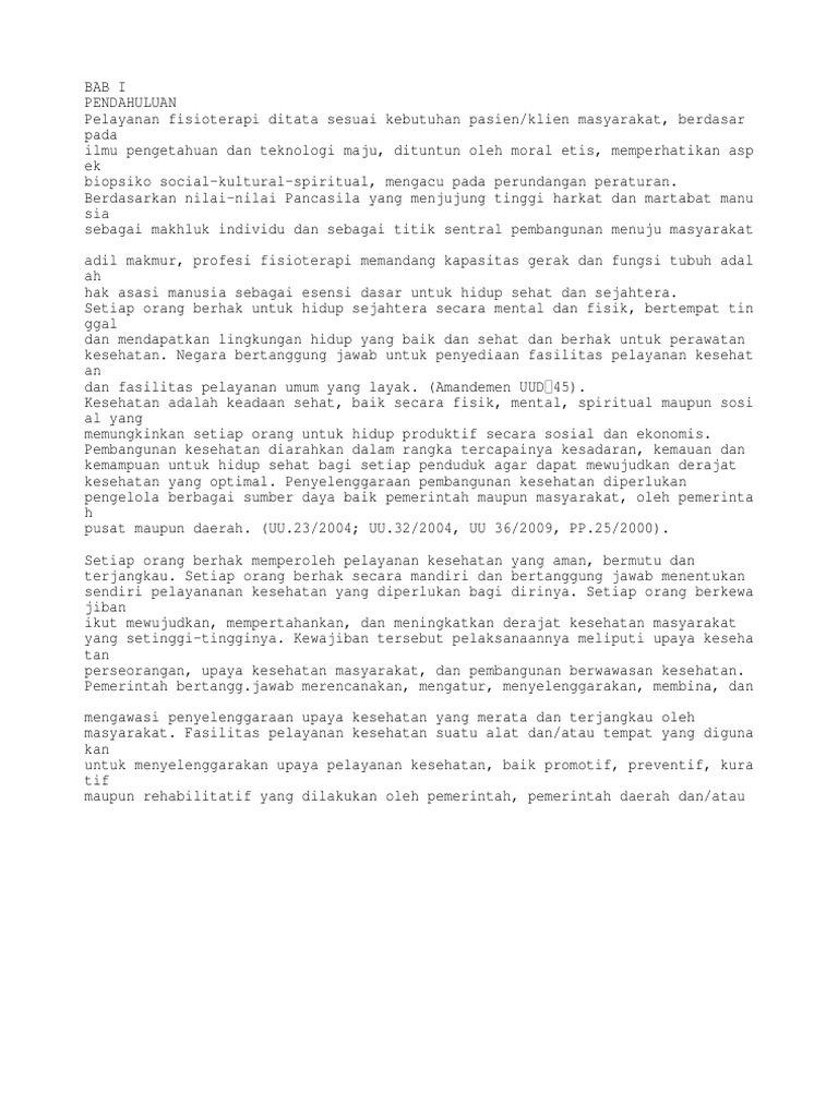 Pedoman Fisioterapi | PDF