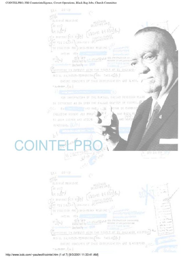 COINTELPRO: FBI's Secret Operations | PDF | Federal Bureau Of ...