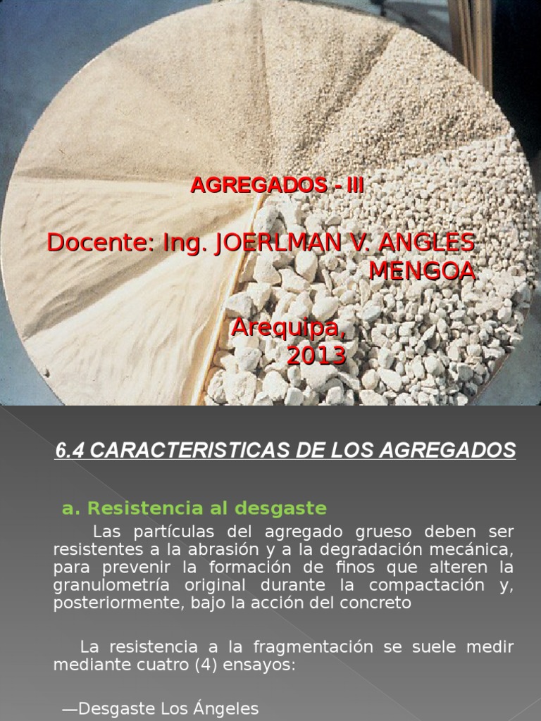 Caracteristicas de Los Agregados