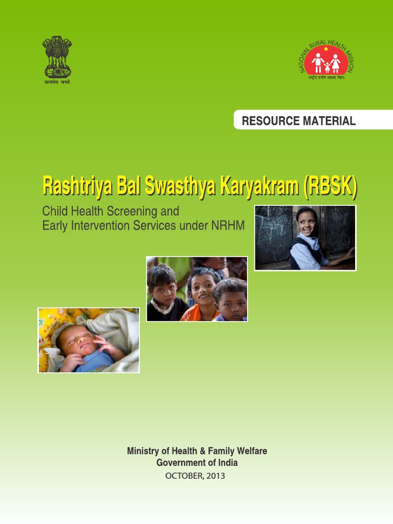 Guide to Implementing the Rashtriya Bal Swasthya Karyakram (RBSK): A ...