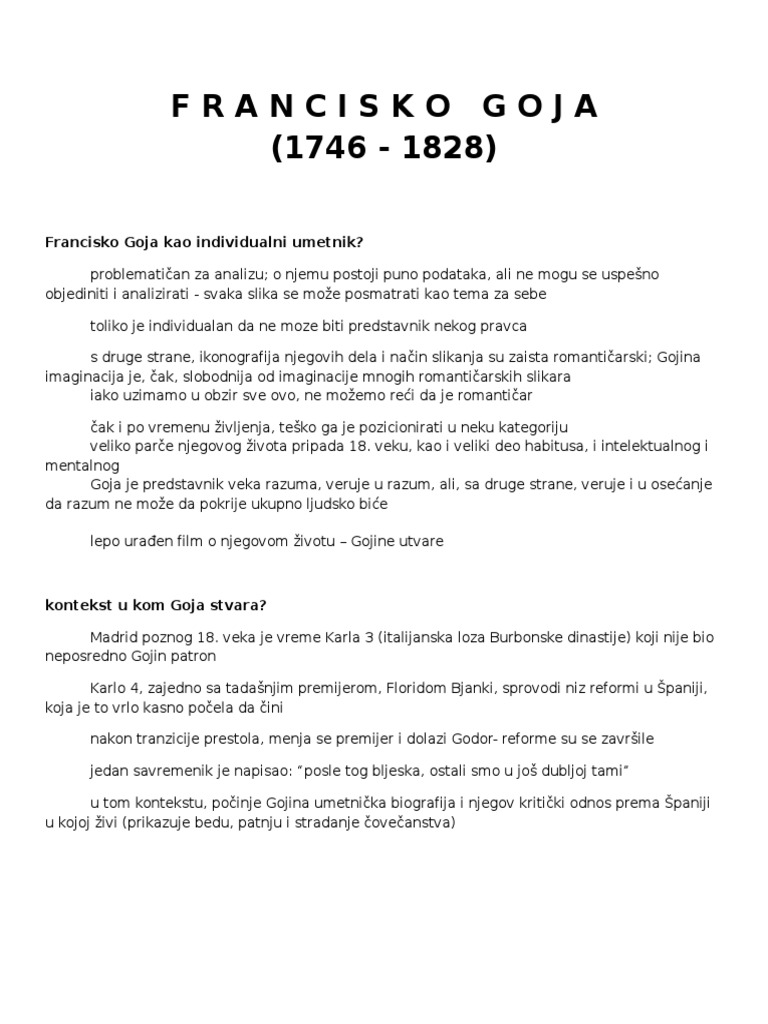 Francisko Goja | PDF