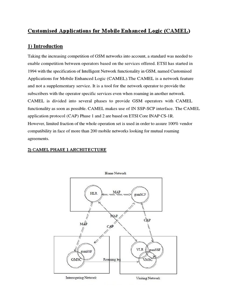 Camel Protocol | PDF | Telecommunications | Telecommunications Standards