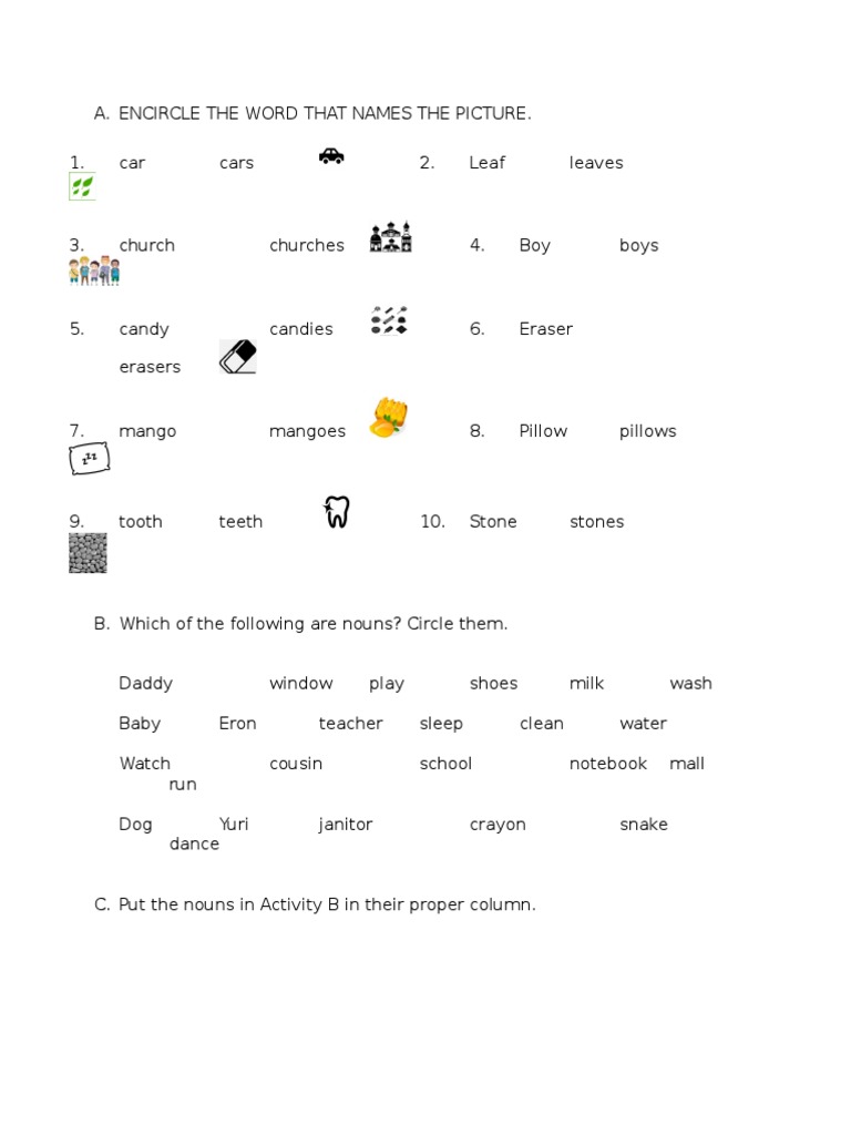 Noun Plural Mass | PDF | Language Arts & Discipline