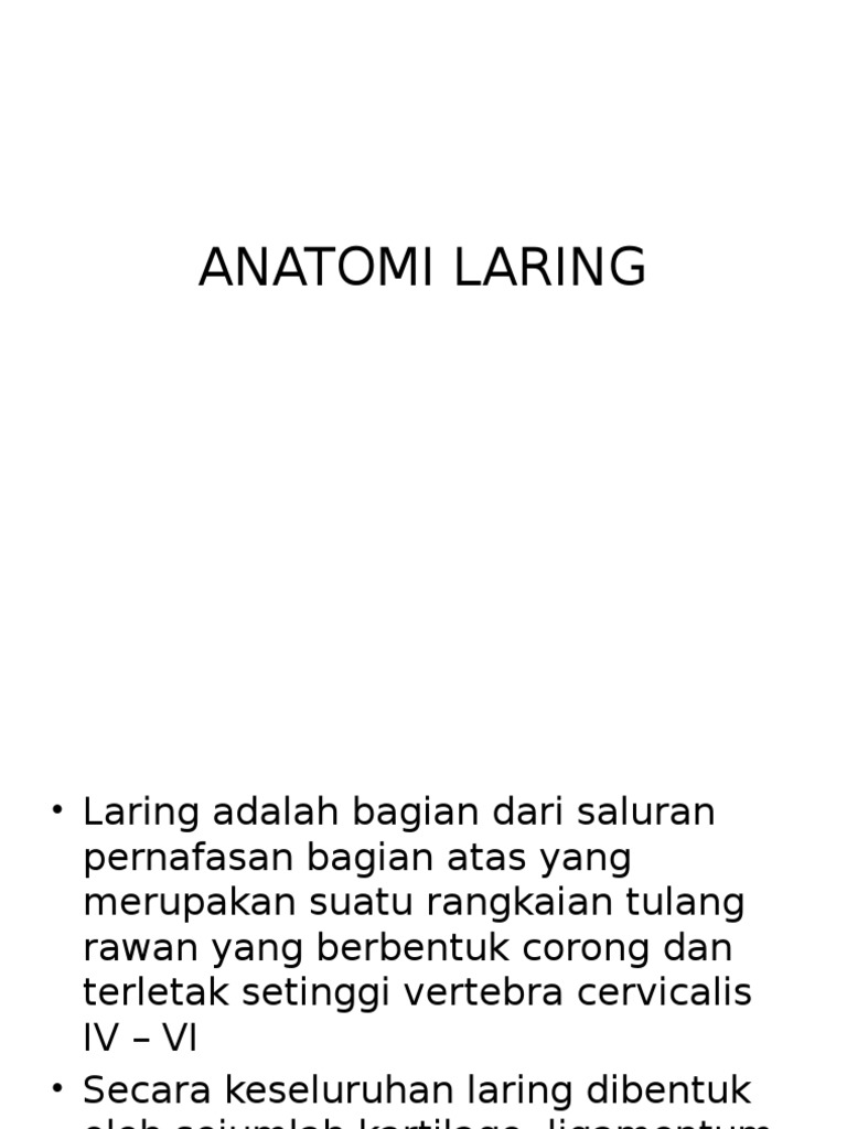 Anatomi Laring | PDF