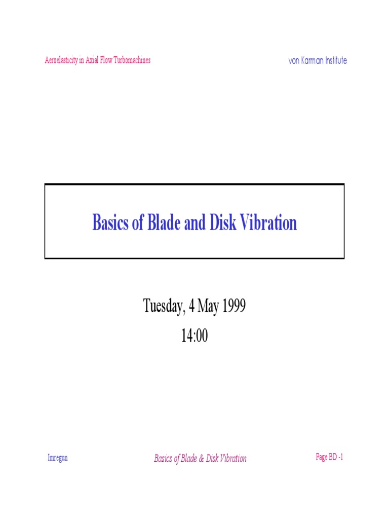 Basics of Blade and Blisk Vibration | PDF | Normal Mode | Turbomachinery