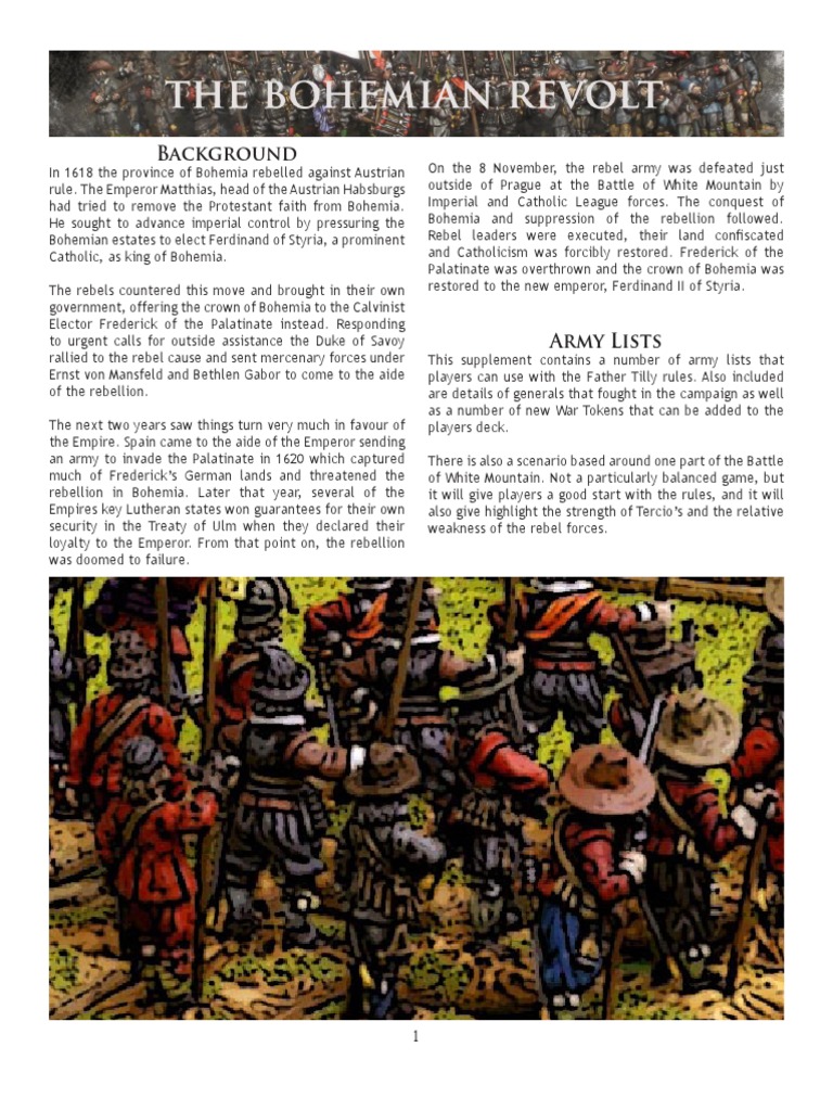 Bohemian Revolt-Army Lists | Military | Warfare