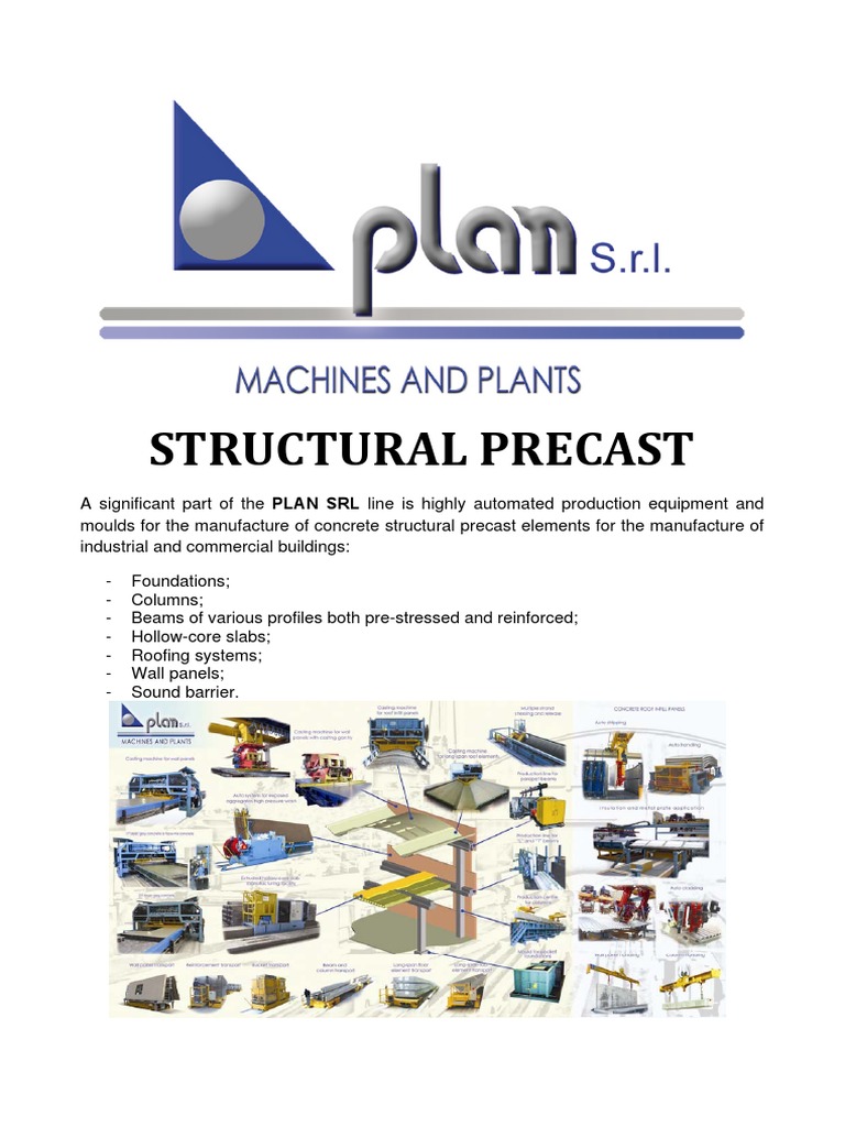 Plan-Machines and Plants | PDF | Precast Concrete | Prestressed Concrete