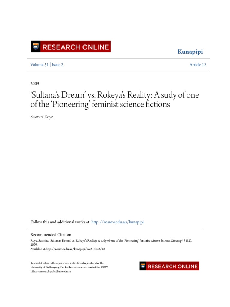 Susmita Roy PDF | PDF | Science Fiction | Feminism