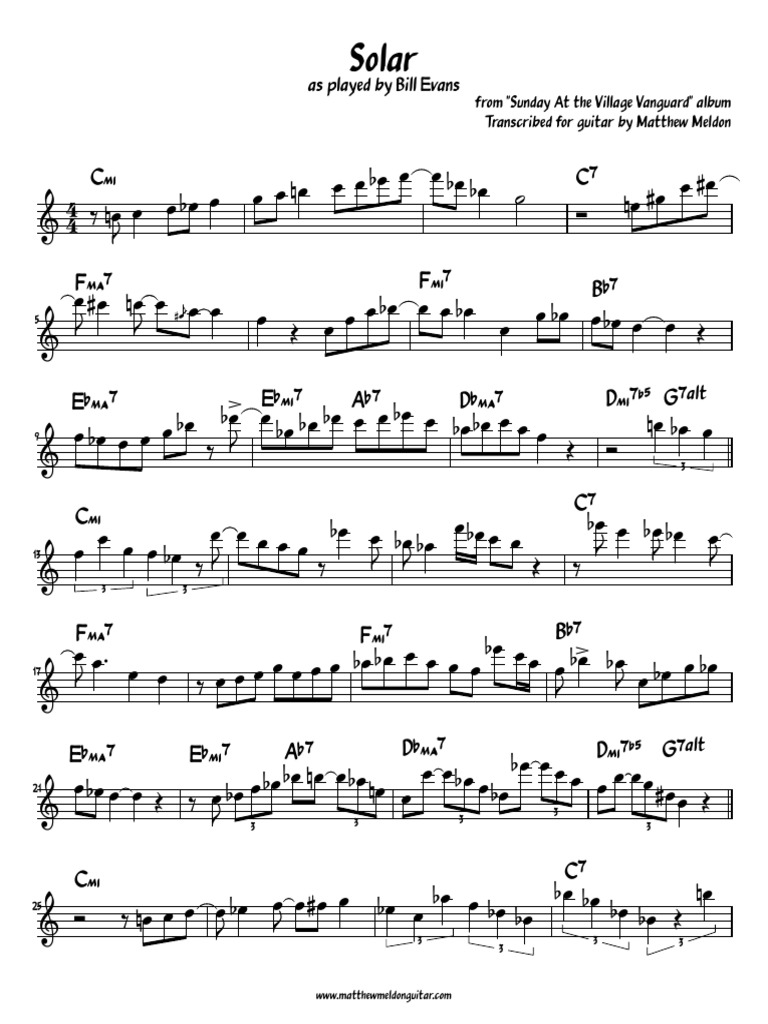 Bill Evans Solar | PDF | American Music | Musical Compositions