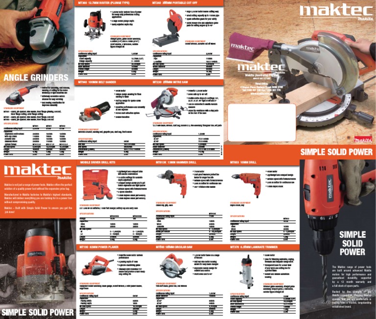Maktec Catalogue | PDF | Drill | Tools
