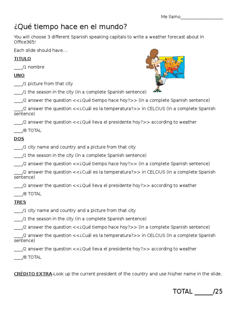Weather Report Project in Spanish | PDF