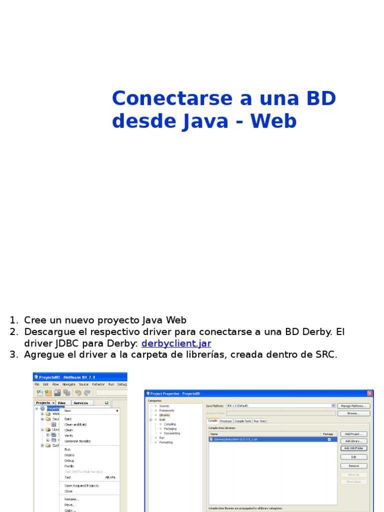 Conexion A BD Con ServLets | PDF | Java (lenguaje de programación) | Plataformas de computación