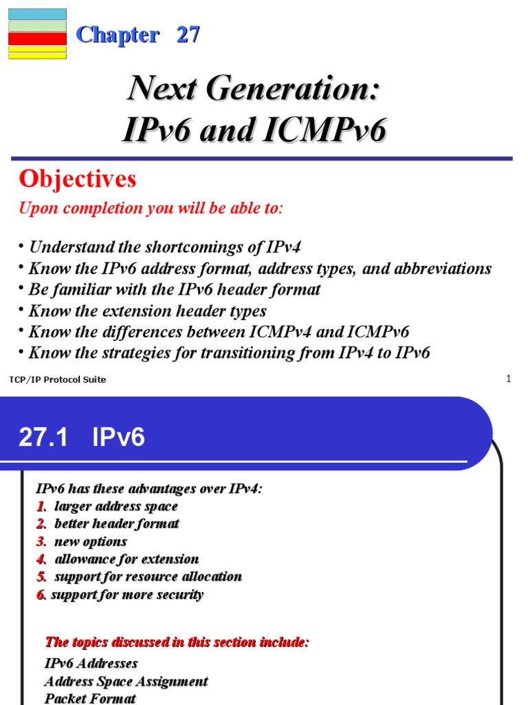 Chap-27 Next Generation IPv6 | PDF | Internet Protocols | I Pv6