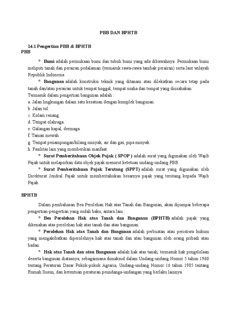 Materi PBB Dan BPHTB | PDF