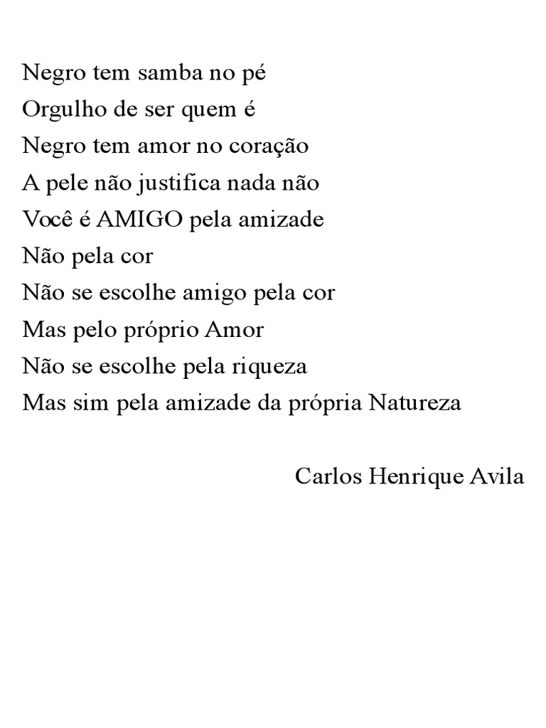 Poemas negritude | Racismo | Etnia, raça e gênero