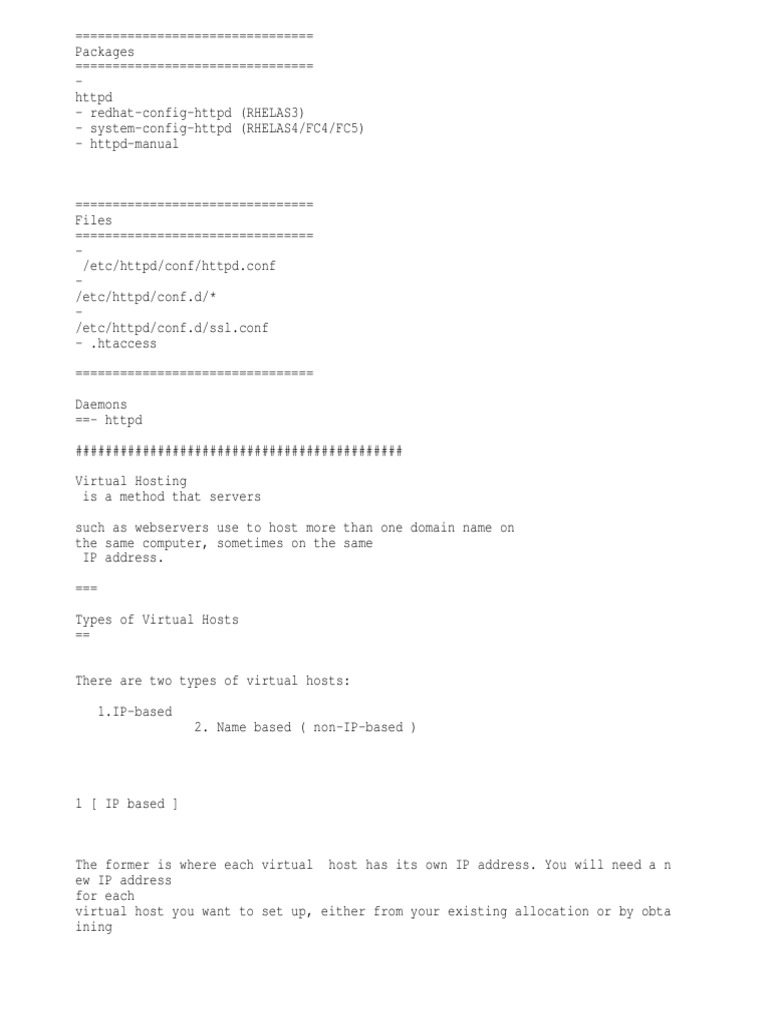 Apache Cheatsheet | PDF | Utility Software | Digital Technology