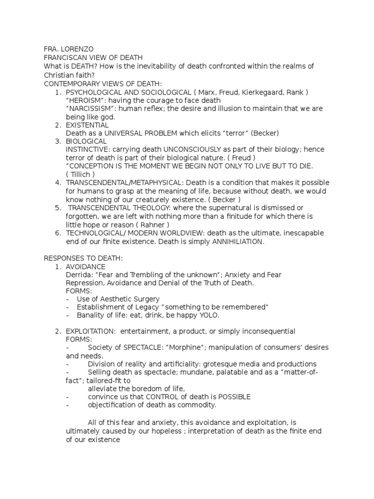 Theological Reflection On Death | Download Free PDF | Existentialism ...