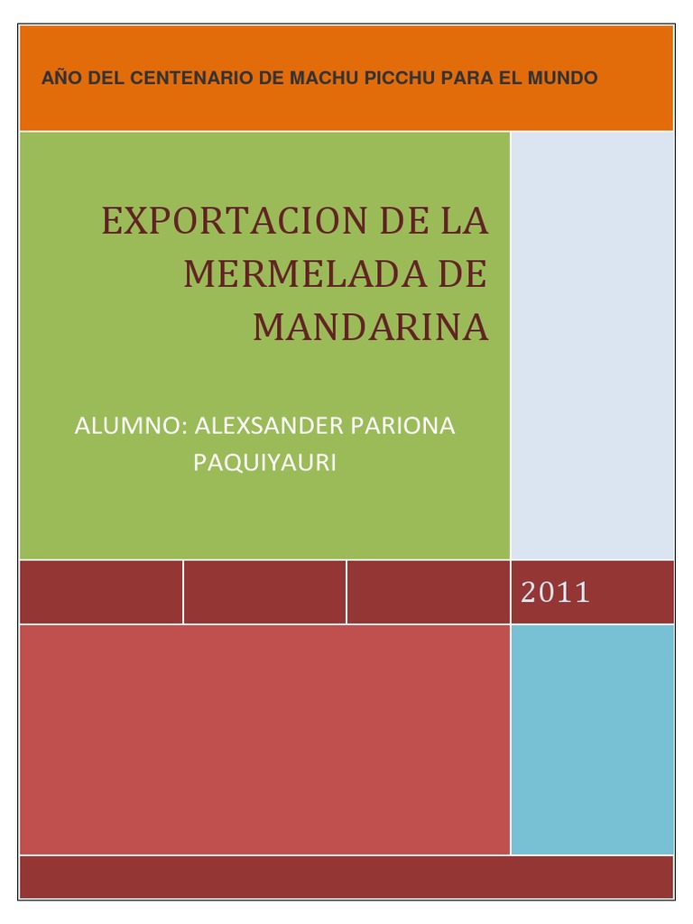 Proyecto Mandarina PDF | PDF | Republica de Irlanda | Magnesio