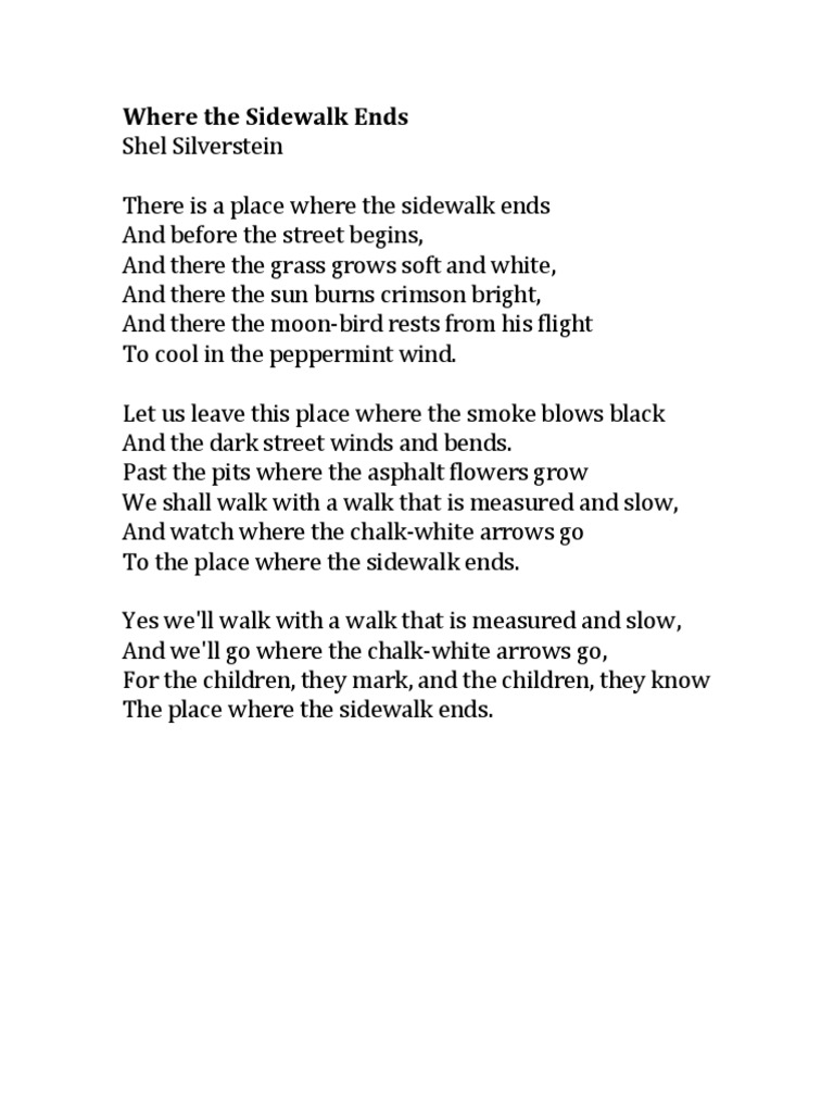 Where The Sidewalk Ends | PDF | Leisure