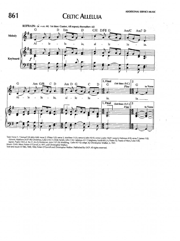 Celtic Alleluia Keyboard by Christopher Walker | PDF