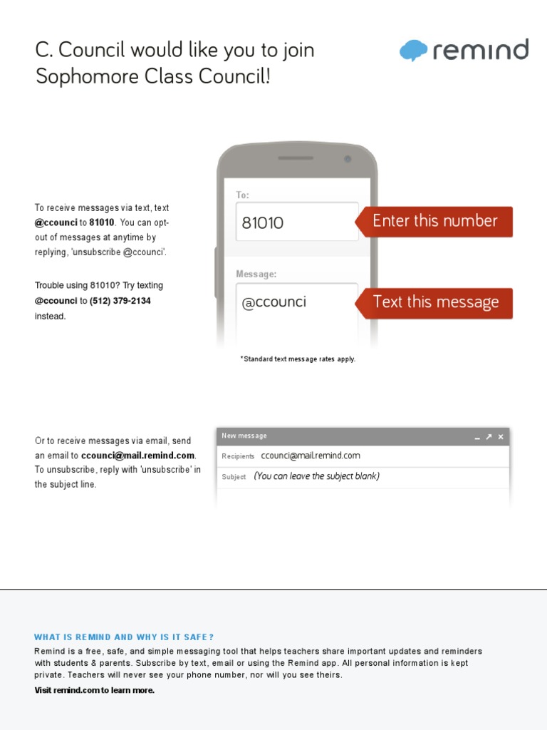 Join Sophomore Class Council via Remind | PDF | Business | Computers