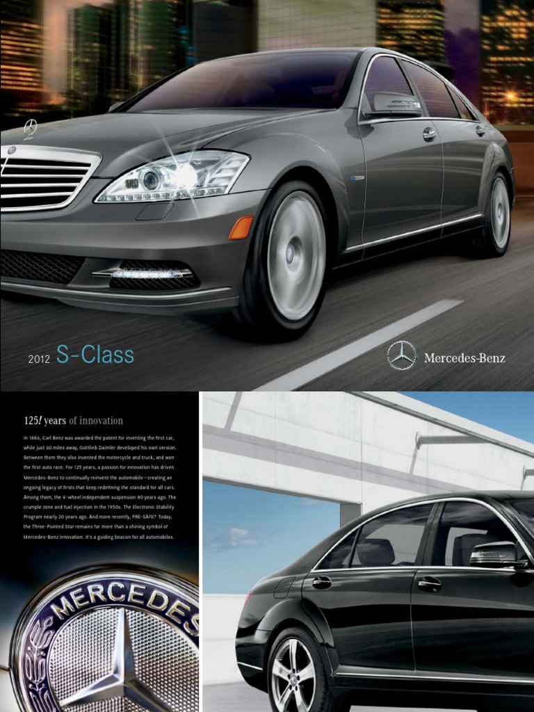 Mercedes Brochure 2011 S Class | PDF | Fuel Economy In Automobiles | Airbag
