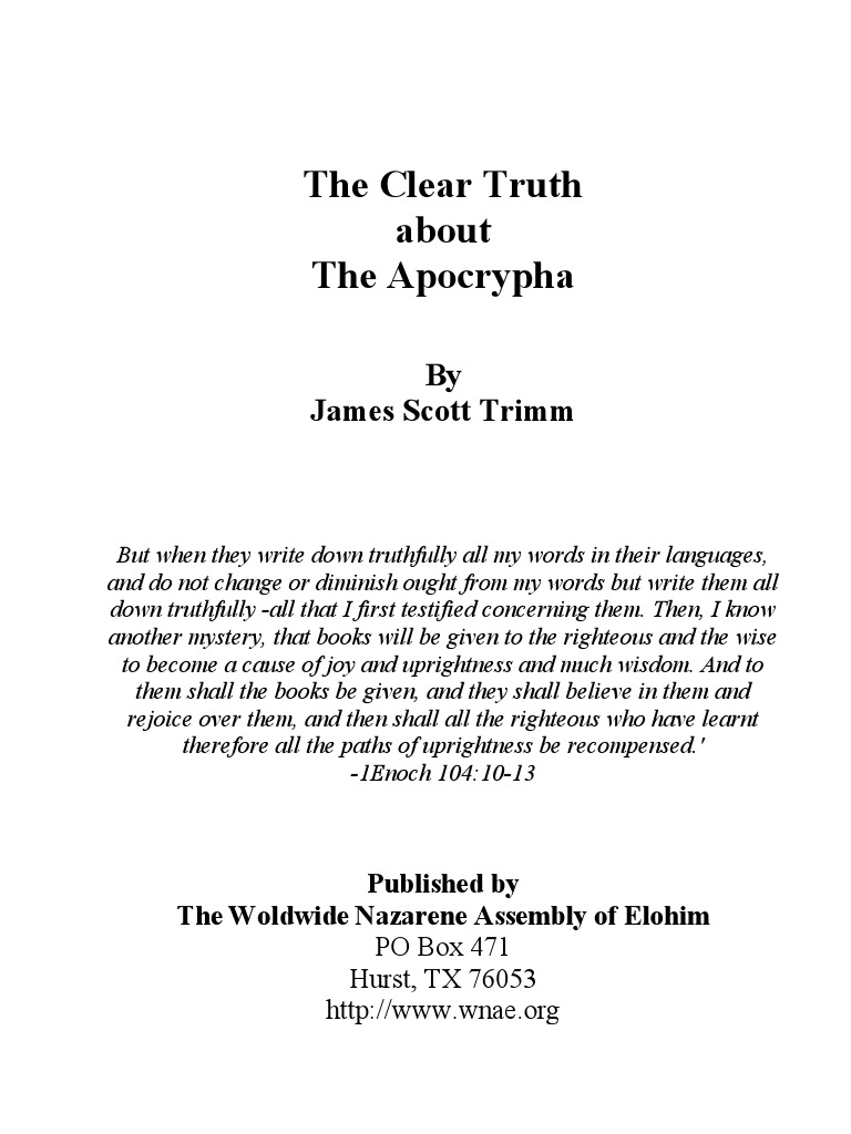 Apocrypha | PDF | Biblical Canon | Bible