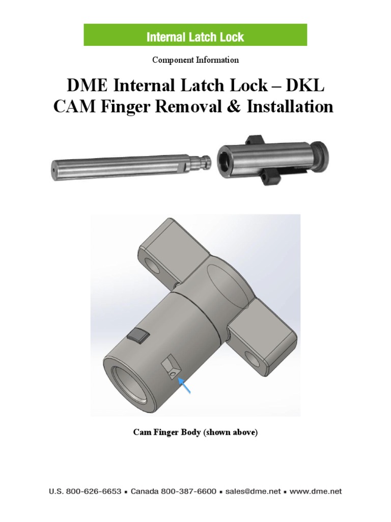 DME DKL Cam Finger Removal & Installation | PDF | Home & Garden ...