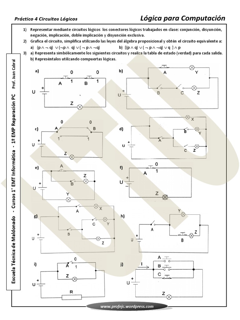 Circuitos-Logicos Ejercicios | PDF