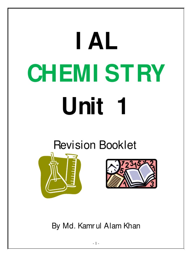 Edexcel AS Chemistry Unit 1 Revision Booklet-Worksheet | PDF ...