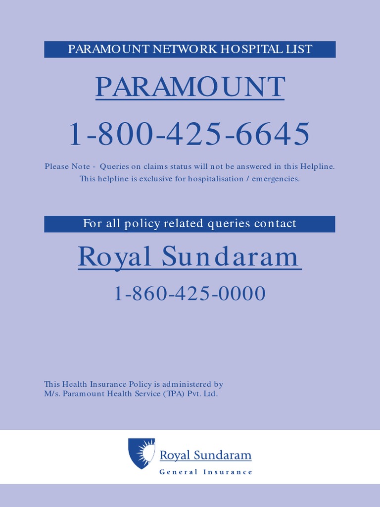 Paramount Network Hospital List | PDF | Hospital | Surgery