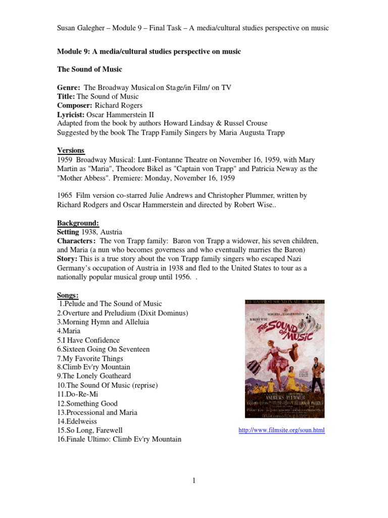 The Sound of Music | PDF | Performing Arts | Entertainment