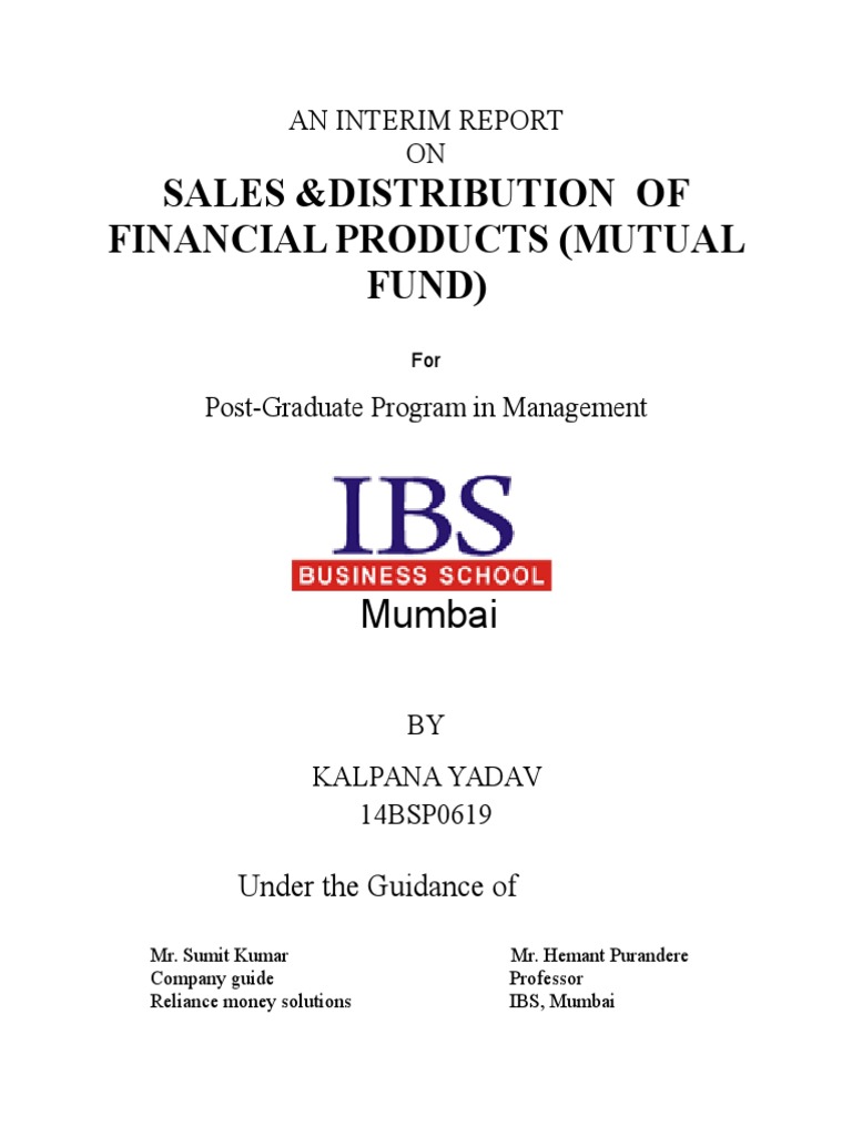 An Interim Report | PDF | Mutual Funds | Investor