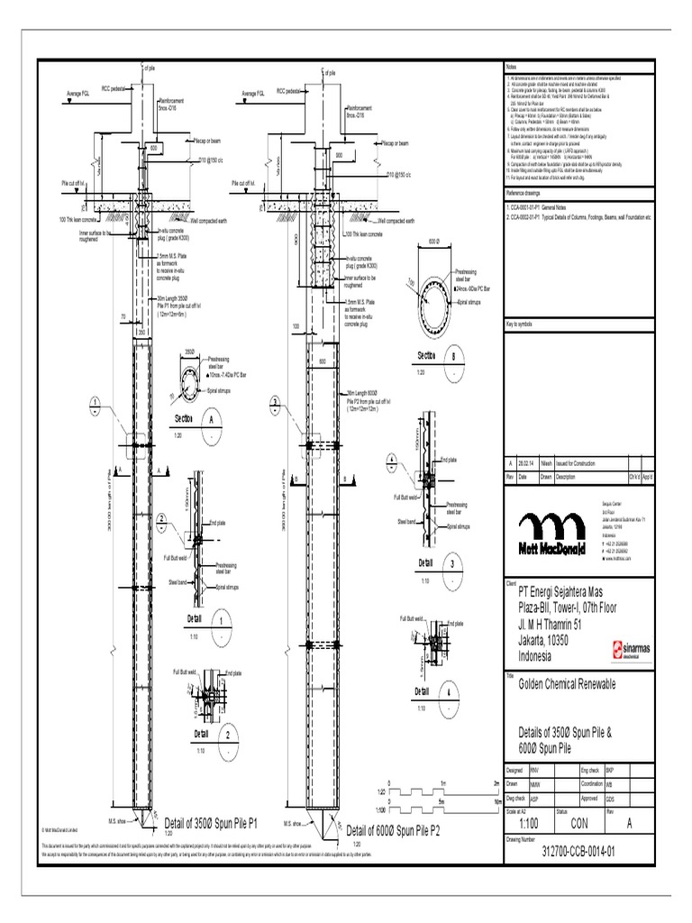 Detail Tulangan Spun-Pile | PDF | Deep Foundation | Concrete