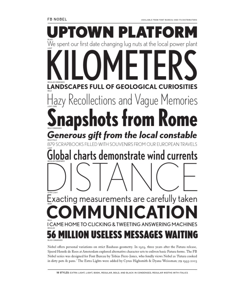 Font - Nobel | Art Media | Typography